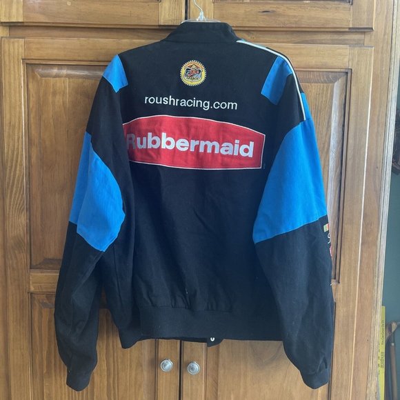 Rousch Racing | Jackets & Coats | Vintage Xxl Black Red And Blue ...